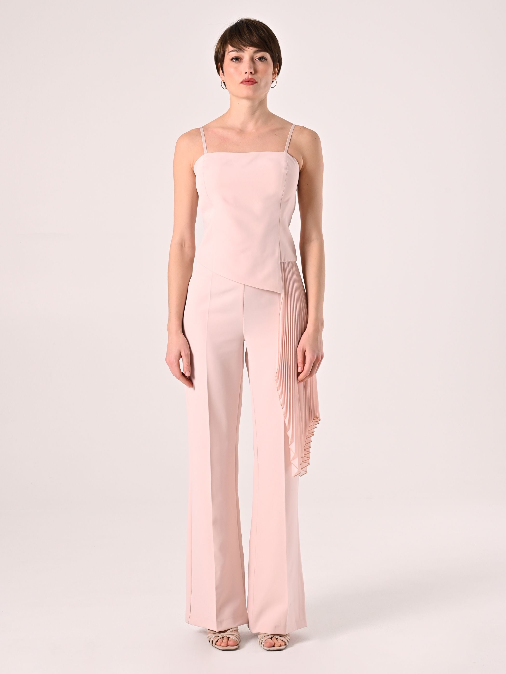 Plissierter Overall in Hellrosa – Rinascimento