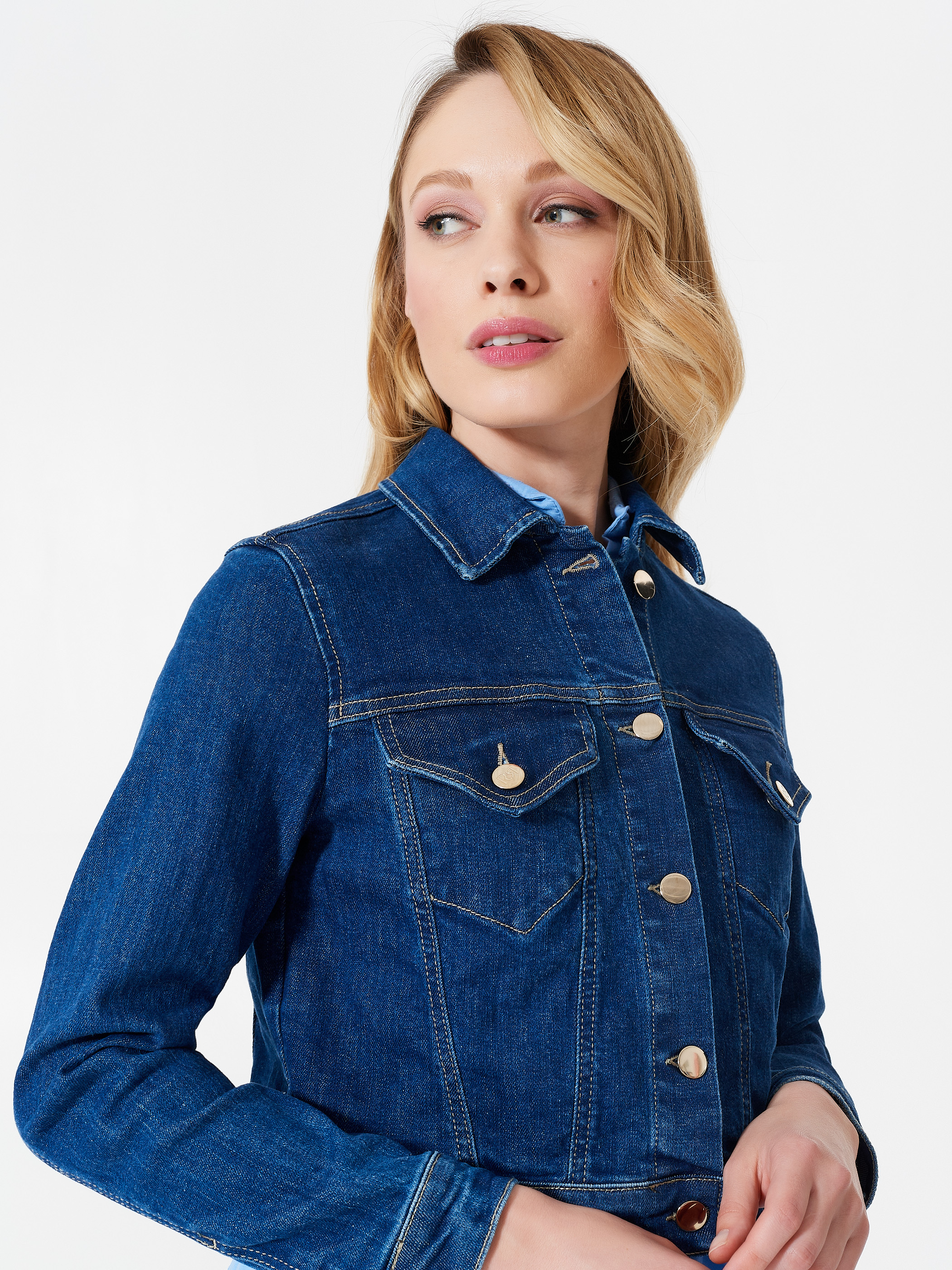 Jeans Jacket Light Blue Women Rinascimento